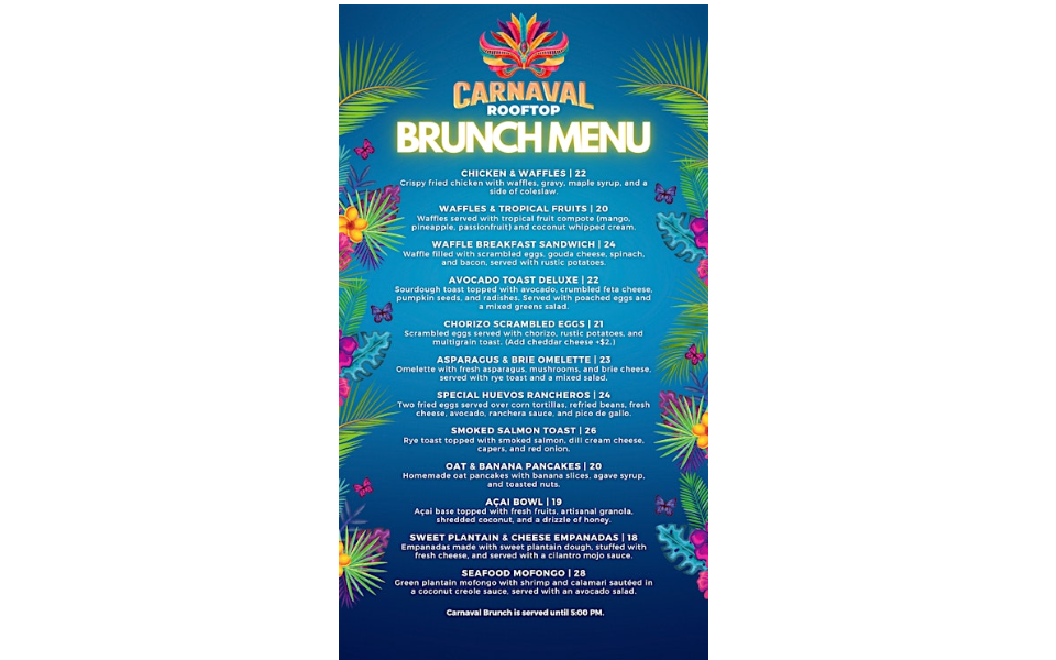Bottomless Rooftop Brunch Party at Carnaval Rooftop South Beach ...